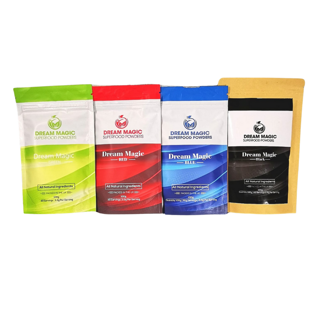 Energy bundle - Black, Blue, Red & Green Blends – Dream Magic Superfood ...